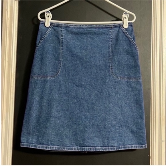 Cherokee | Skirts | Cherokee Denim 9s Aline Skirt W Front Pockets Size ...